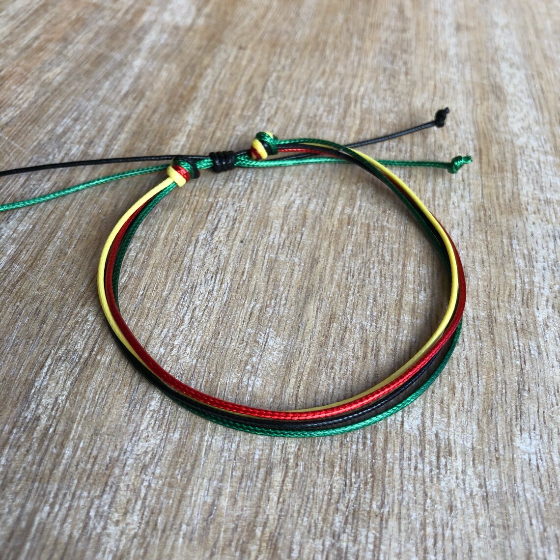 Surfside Rasta Anklet Unisex Multistrand Anklet Waxed | Etsy