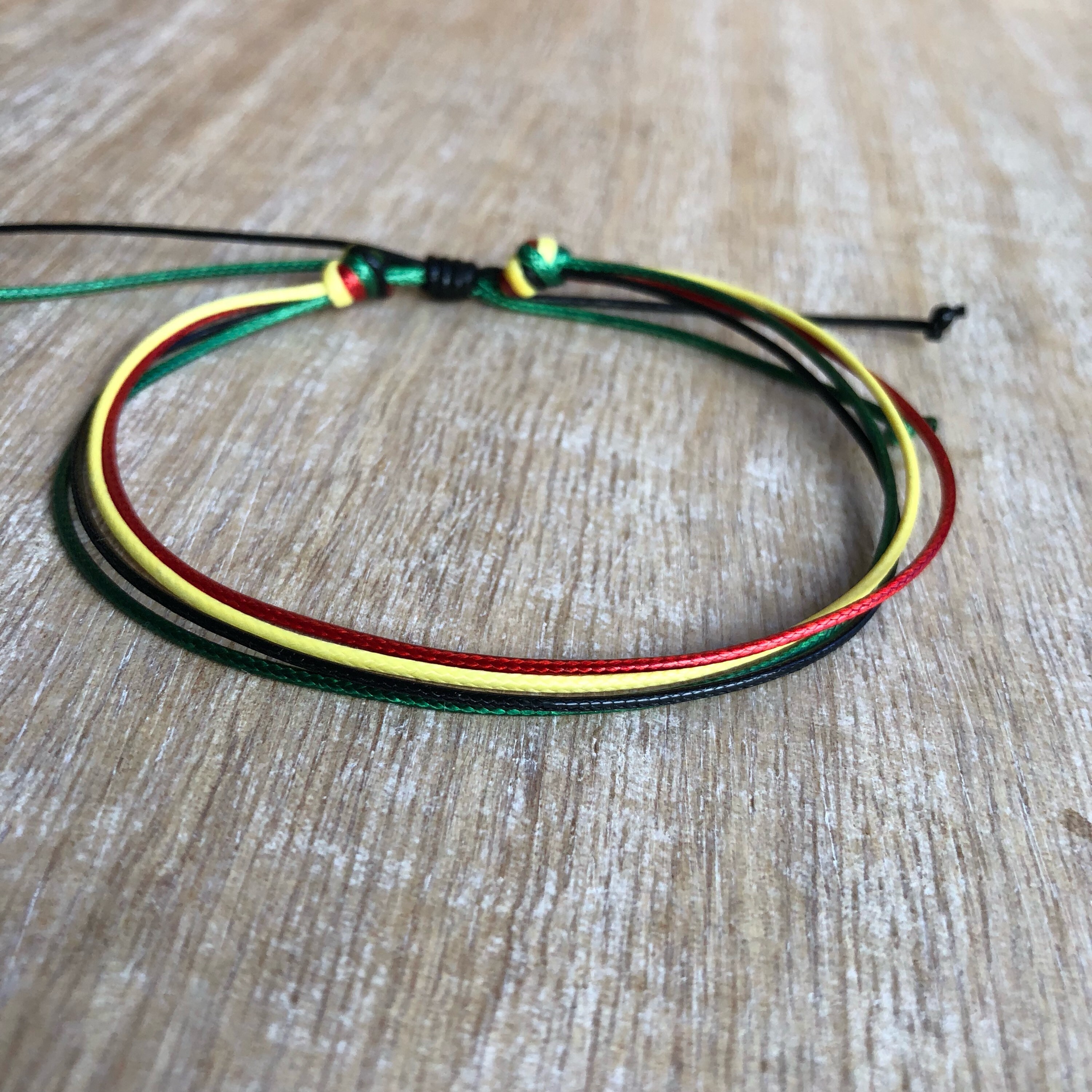 Surfside Rasta Anklet Unisex Multistrand Anklet Waxed | Etsy