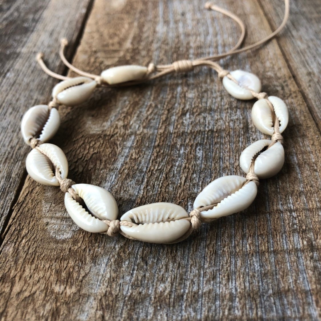 Cowrie Shell Personalized Bracelet Anklet Initial Gold Filled - Etsy