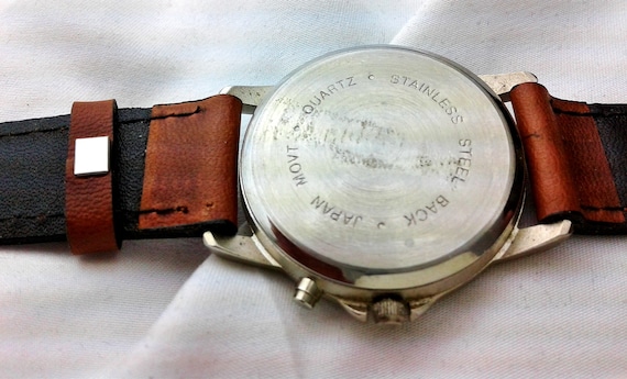 Brand New Mens Time Quartz watch with leather & brush… - Gem