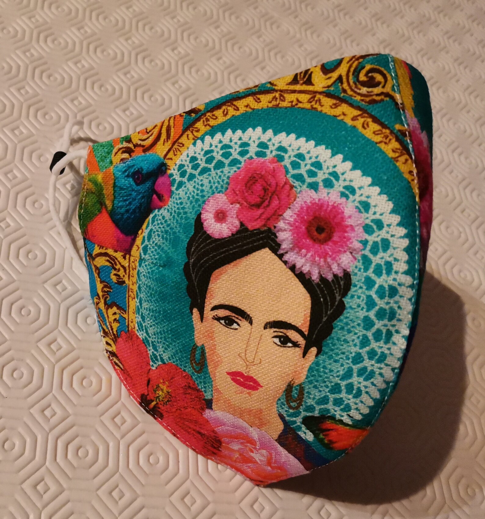 Máscara Modelo Frida Tropical Frida Face Mask Reusable Face | Etsy