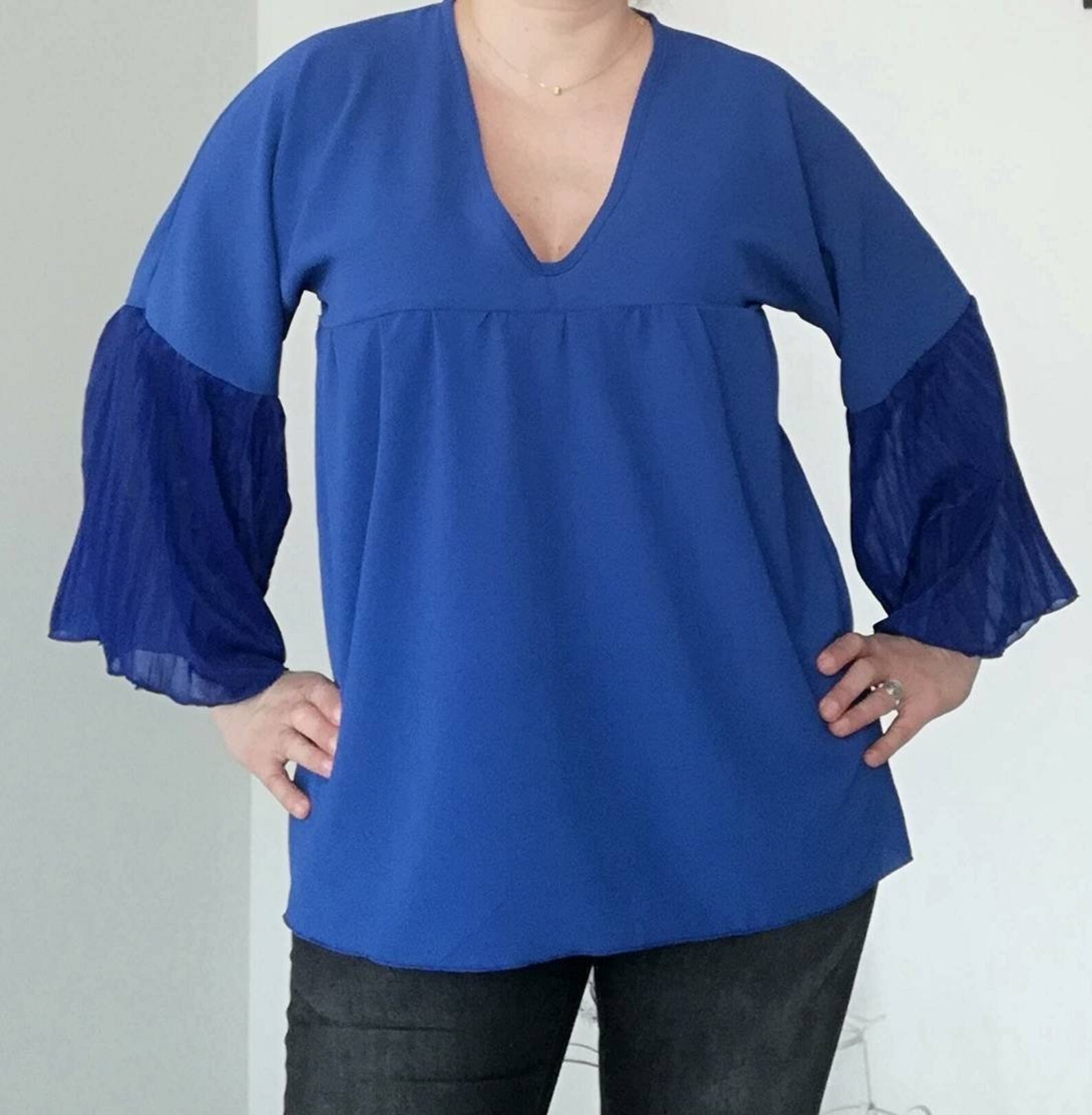 Royal Blue Tunic Womens Clothing Plus Size Blouses - Etsy