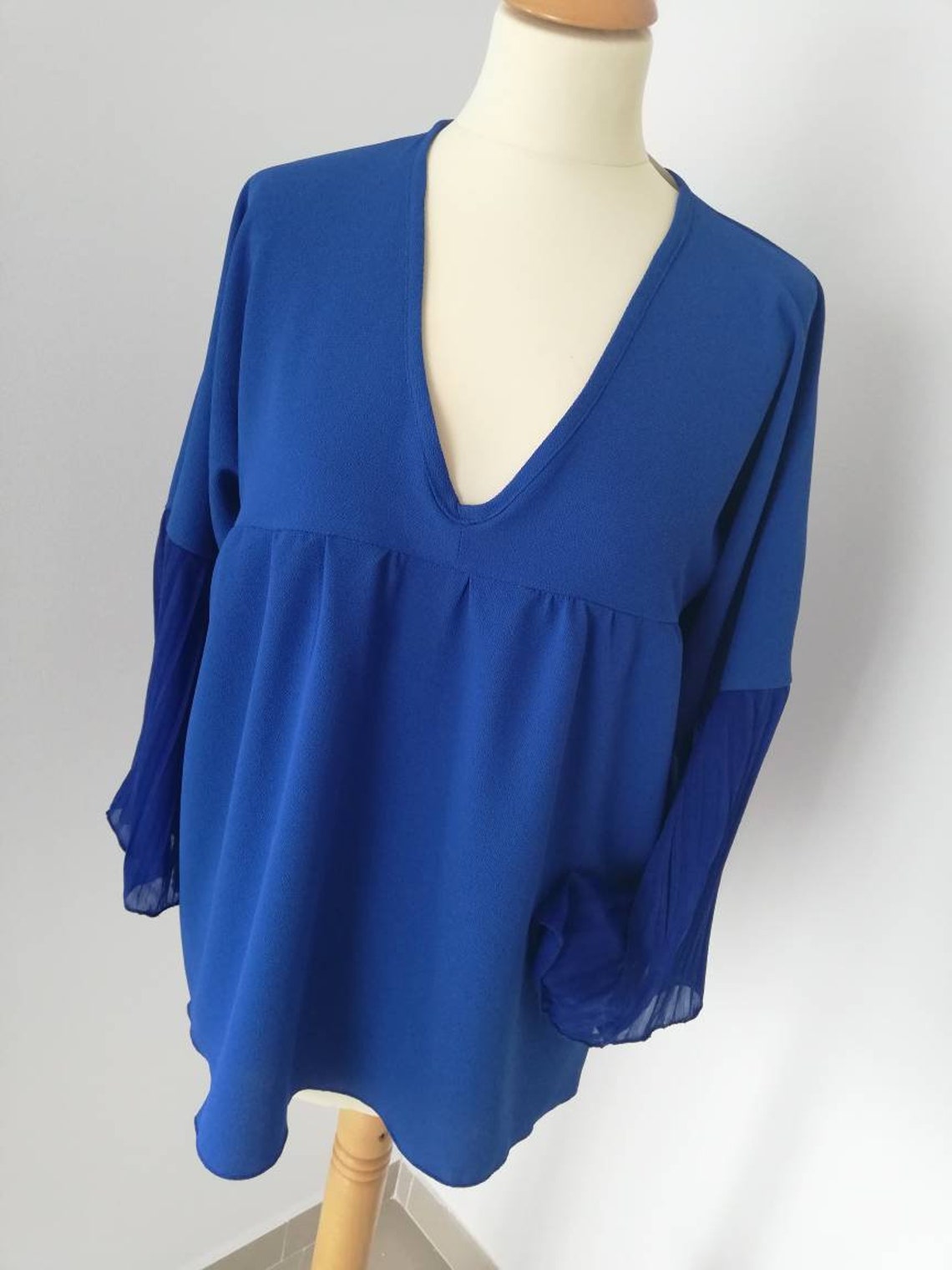 Royal Blue Tunic Womens Clothing Plus Size Blouses - Etsy