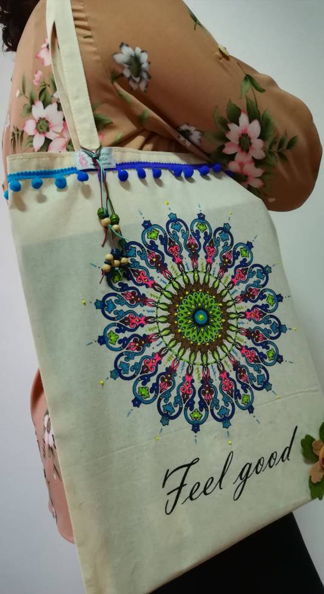 Hand Painted Cloth Bag, Cloth Bag, Eco-friendly Bag, Handbags, Beach ...