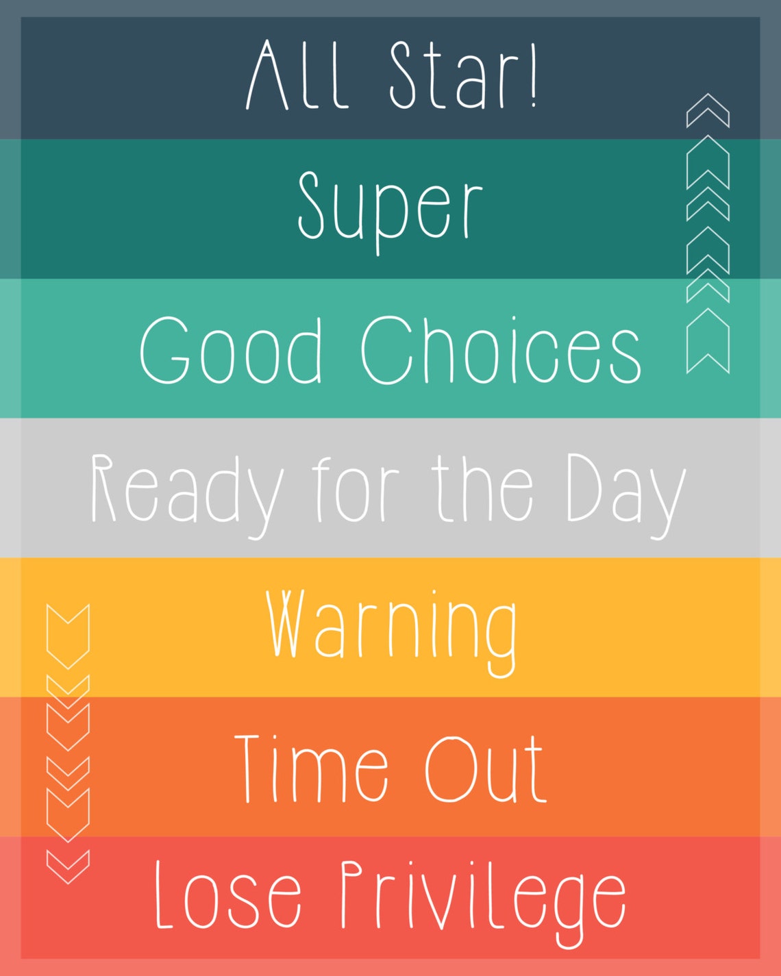 Printable Behavior Chart DIY Kids Magnet Clip Chart Home | Etsy