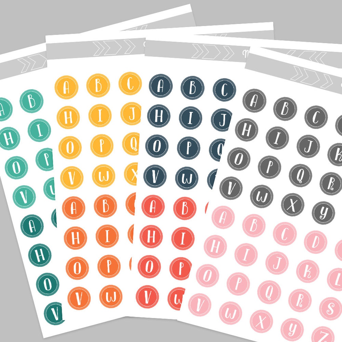 Circle Initials/monograms Alphabet for Printable Behavior Chart, DIY ...