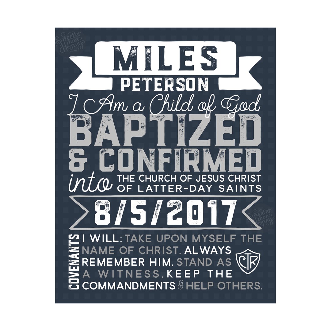LDS Baptism Printable, LDS Baptism Gift, Lds Art, Baptism Center Piece ...