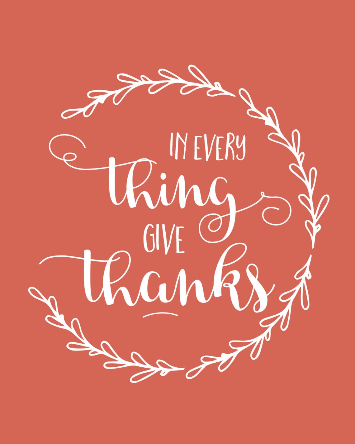 Fall Printable "in Every Thing Give Thanks" - May Colors. Fall, Autumn ...