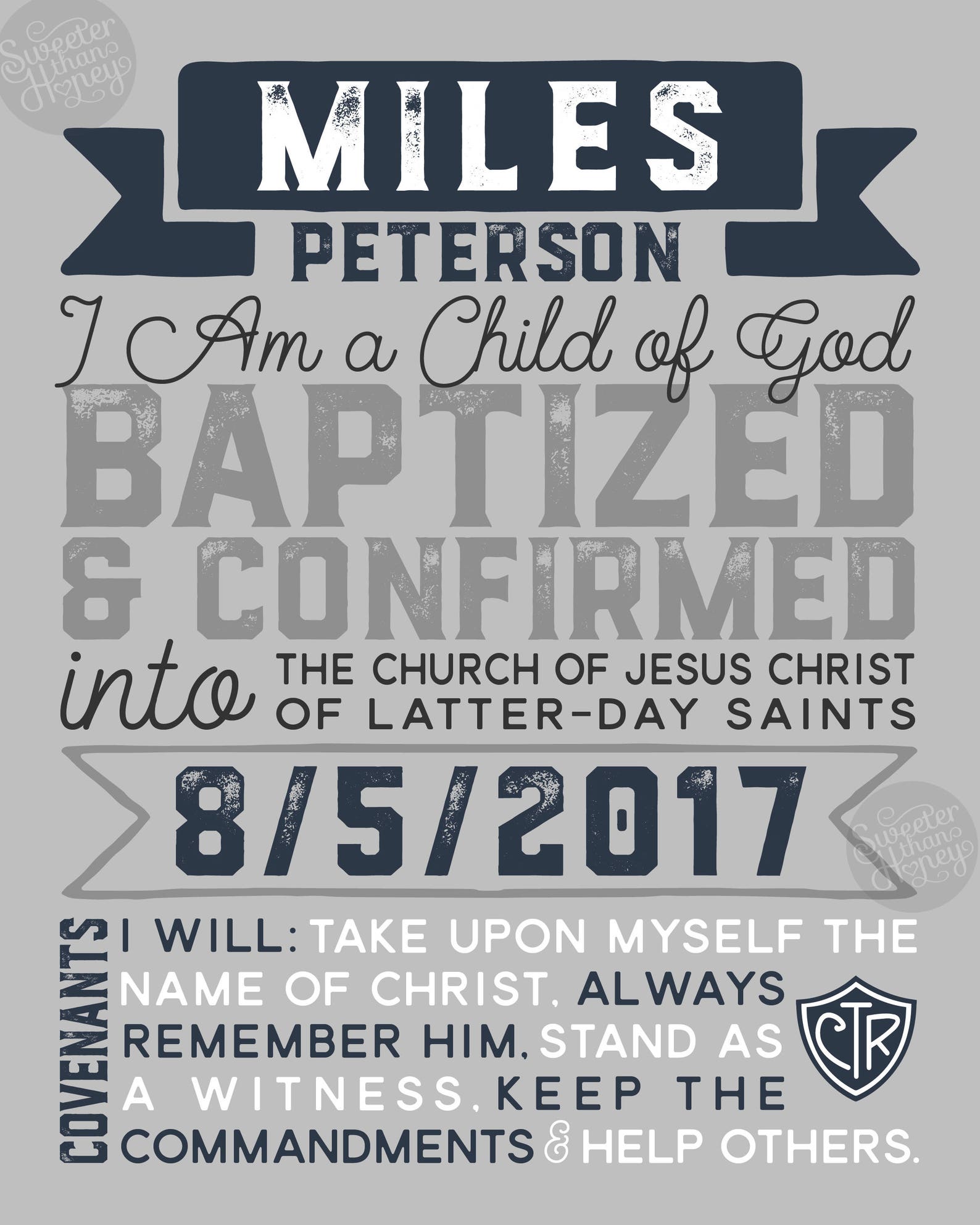 LDS Baptism Printable LDS Baptism Gift Lds Art Baptism - Etsy