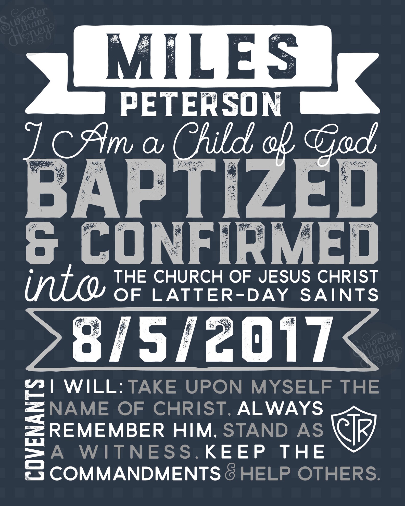 LDS Baptism Printable LDS Baptism Gift Lds Art Baptism - Etsy