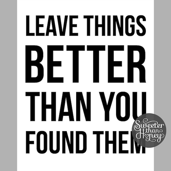Family Rules Printable Leave Things Better Than You Found - Etsy