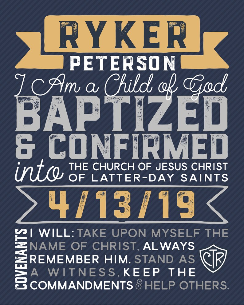 LDS Baptism Printable LDS Baptism Gift Lds Art Baptism - Etsy