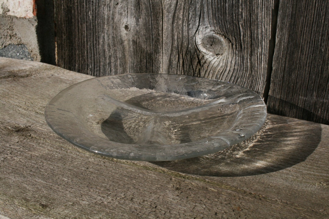 Pukeberg Glass Bowl Swedish Textured Glass Ice Snack Bowl Scandinavian ...