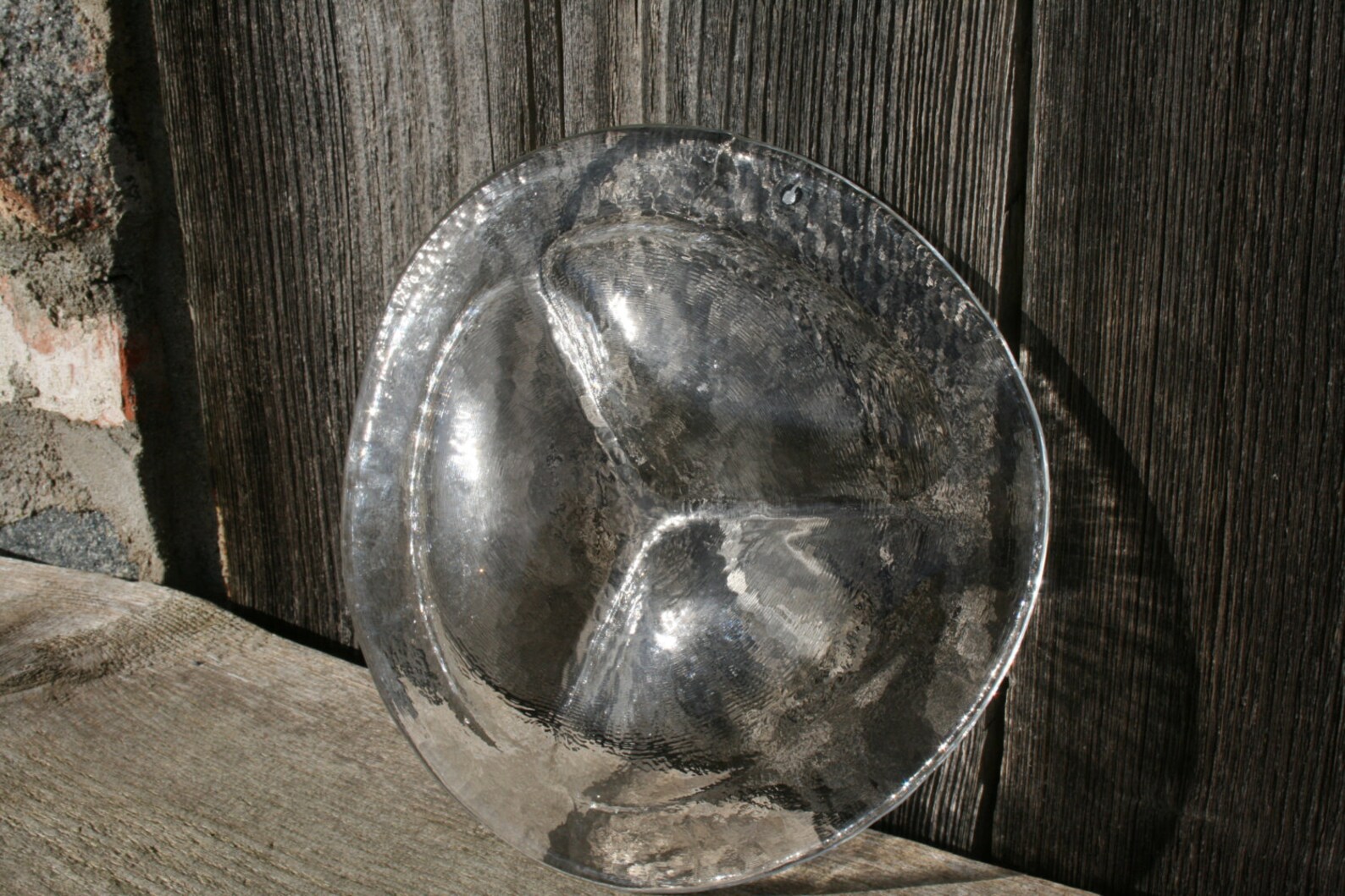 Pukeberg Glass Bowl Swedish Textured Glass Ice Snack Bowl Scandinavian ...