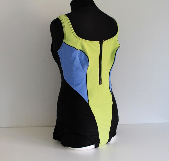 Blue One Piece Swimsuit Vintage Bathing Suit Zip Front | Etsy