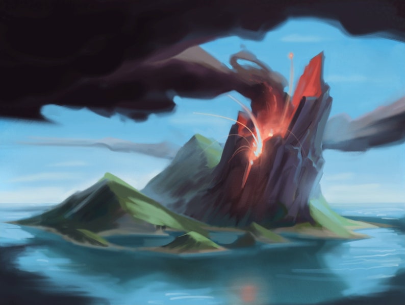 Volcanic Island MTG Proxy - Etsy