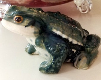 Vintage ceramic frog | Etsy