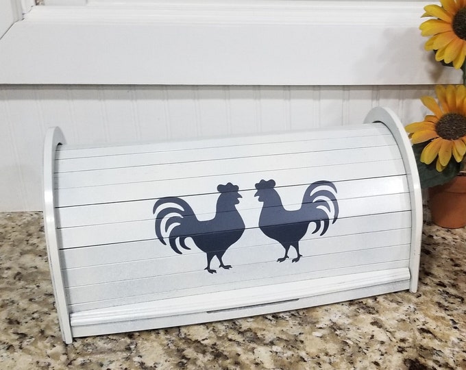 White Wooden Bread Box Farmhouse Charm. Country Cabinet - Etsy
