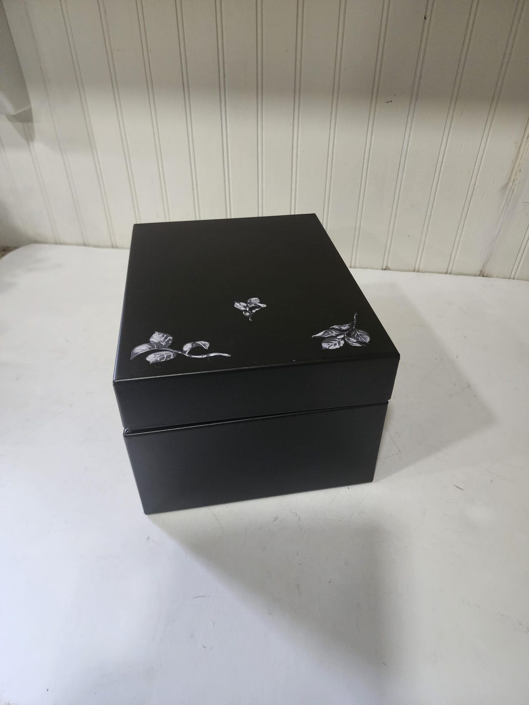 Black Metal Vintage Storage Box , Important Documents, Mail Storage ...
