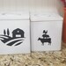 Farm Animal Wooden Boxes White Kitchen Storage Boxes - Etsy
