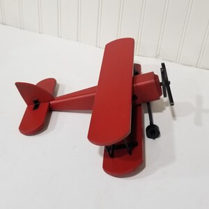 Wooden Model Biplane, Man Cave, Aviation Collector, Vintage Airplane ...