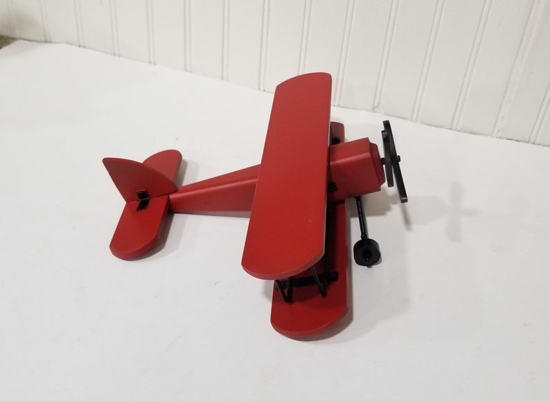 Wooden Model Biplane, Man Cave, Aviation Collector, Vintage Airplane ...