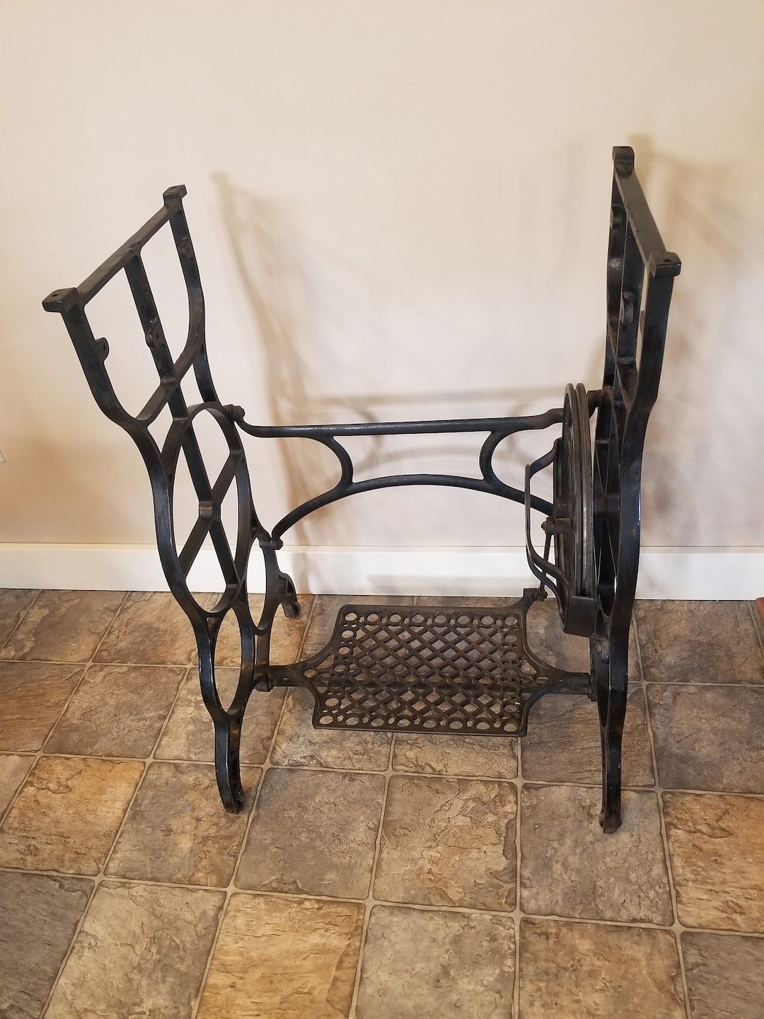 Vintage Treadle Sewing Machine Base, Iron Sewing Machine Base, Sewing ...