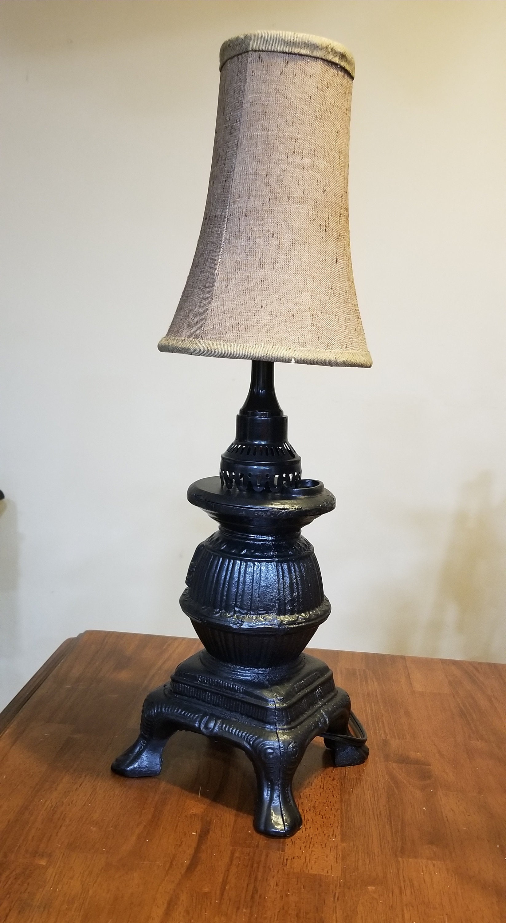 Antique Stove Lamp Cast Aluminum Stove Lamp Reading Lamp - Etsy