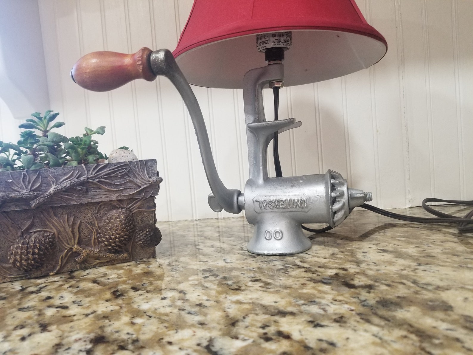 Re-purposed Food Grinder Desk Lamp, Table Lamp, Reading Lamp, Upcycled ...