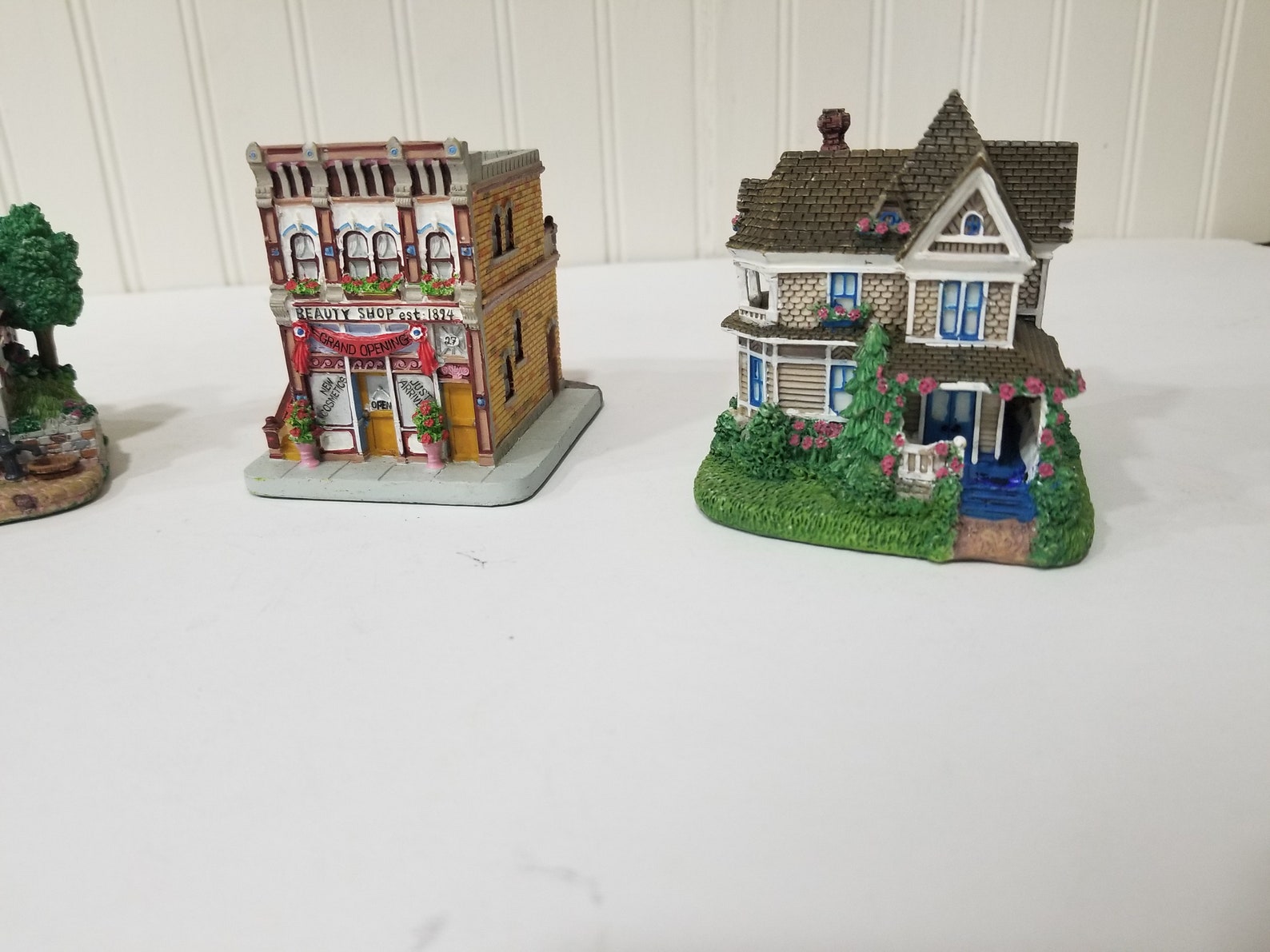 Eight Miniature Resin Victorian Houses, Liberty Falls Town Set, Resin ...