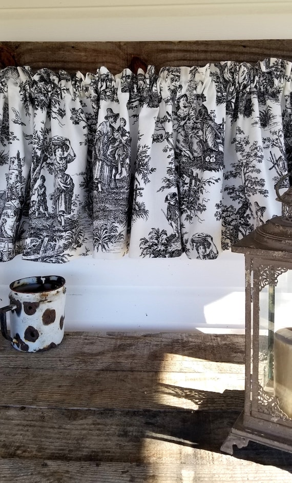 Colonial Style Country Curtain Cotton Country VALANCE 52 | Etsy