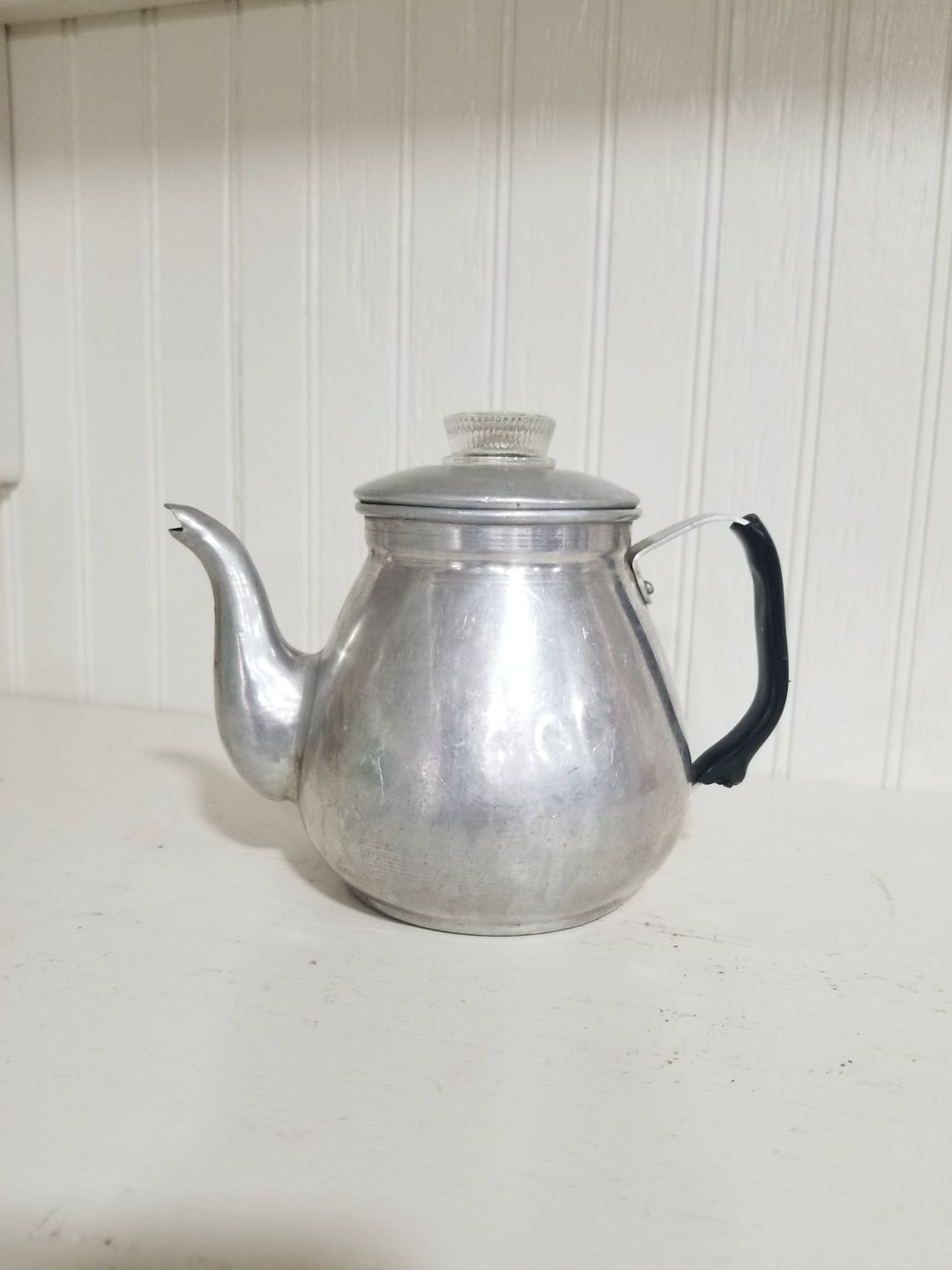 Vintage Aluminum Coffee Pot, Coffee Percolator, Single Serving Coffee ...
