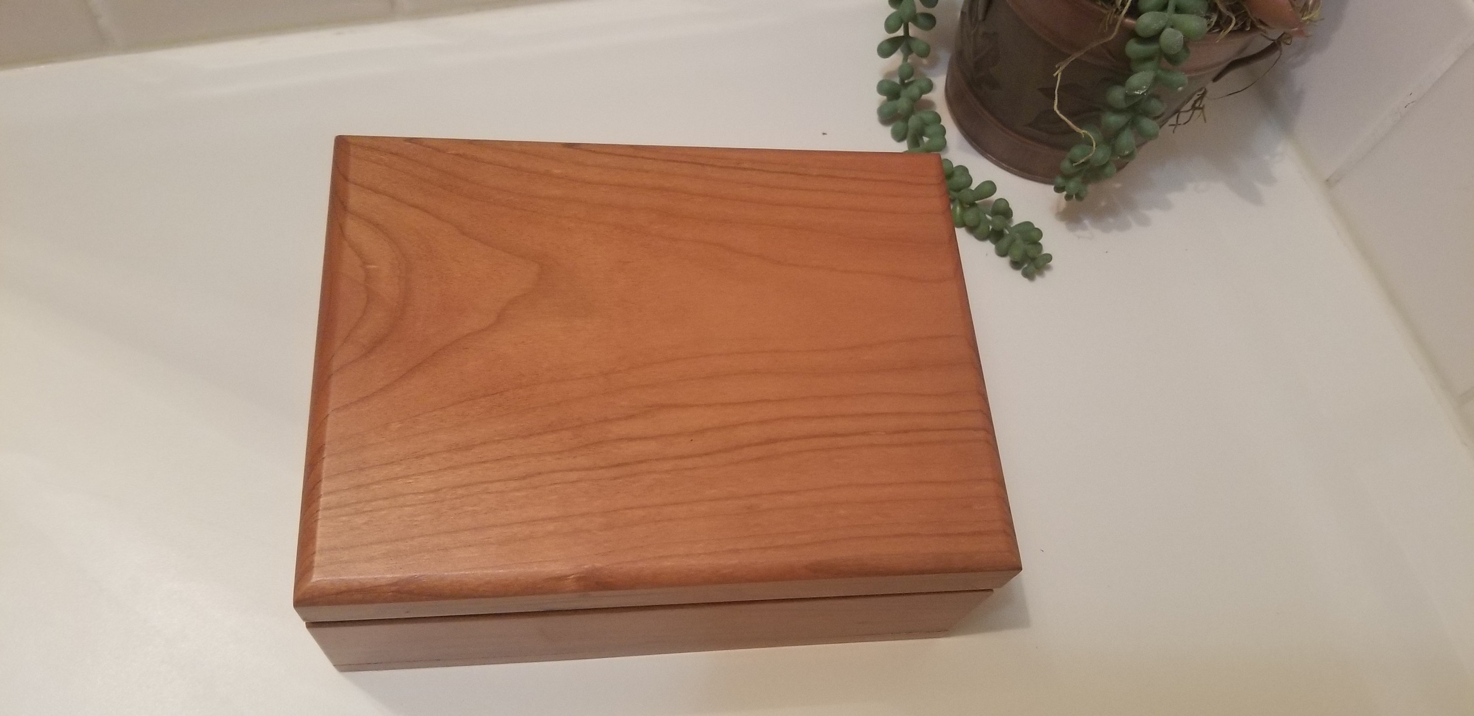 Men's Dresser Box, Men's Valet Box, Trinket Box, Dresser Tray, Hinged ...
