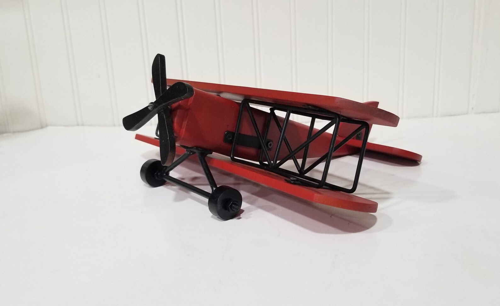 Wooden Model Biplane, Man Cave, Aviation Collector, Vintage Airplane ...