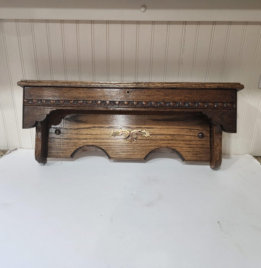 Unique Victorian Shelf #3, Carved Shelf, Shelf With Hidden Compartment ...