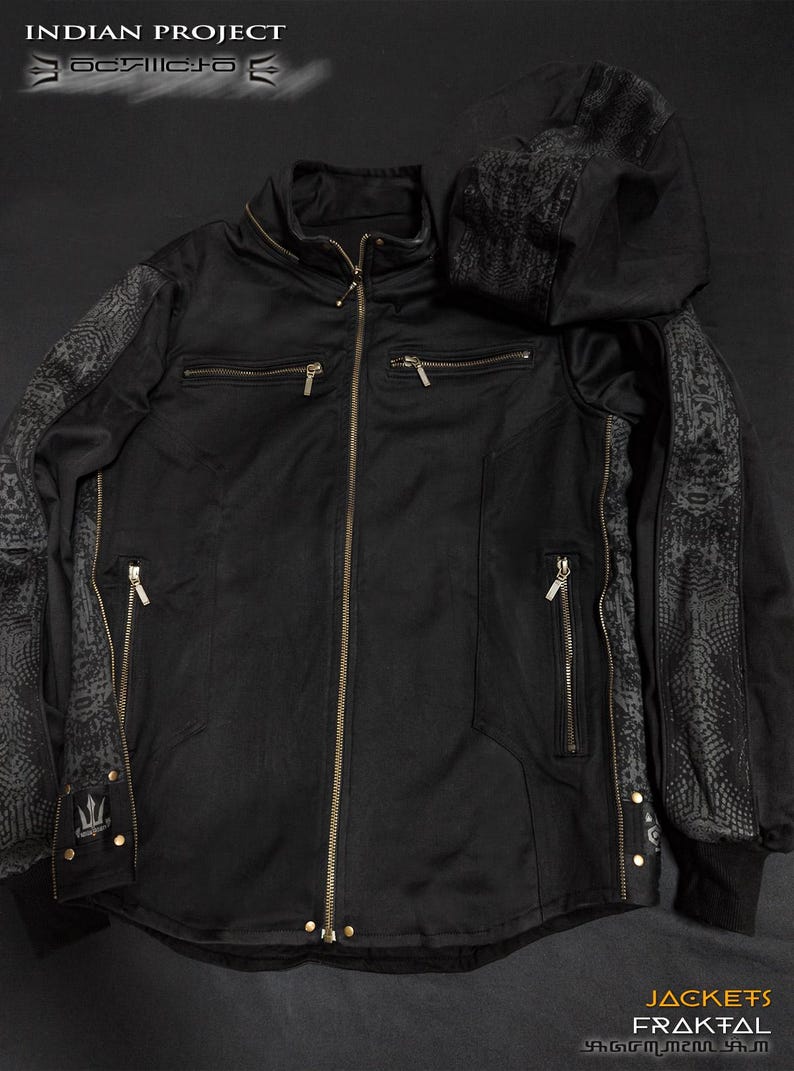 Twill Goa Jacket: Psytrance Festival Wear - Shivarider Fraktal - Etsy