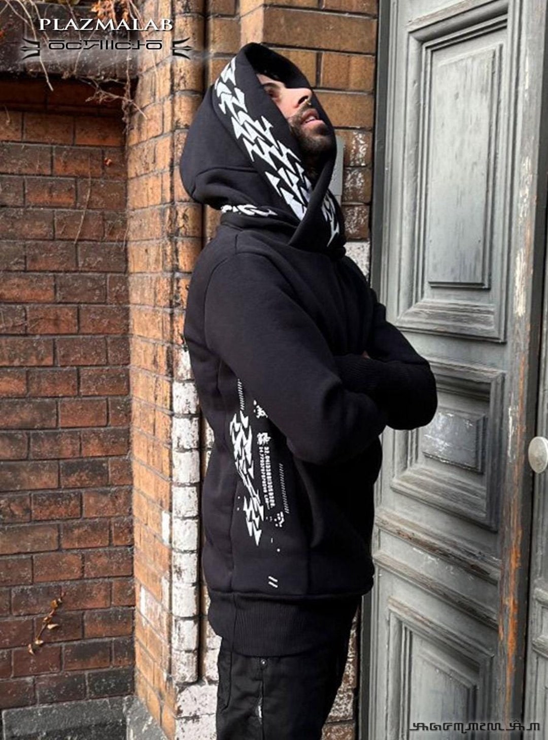 Hoodie OX1 Plazmalab Jacket Techno Goa Trance Psytrance Festivals ...