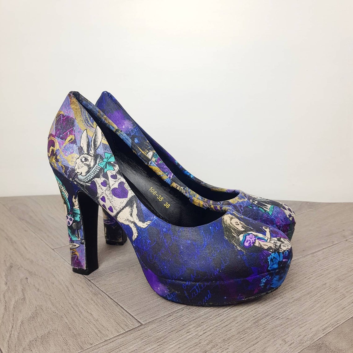 Alice in Wonderland Heels Court Shoes Gothic High Heels - Etsy
