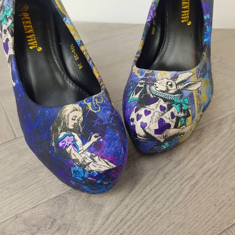 Alice in Wonderland Heels Court Shoes Gothic High Heels - Etsy