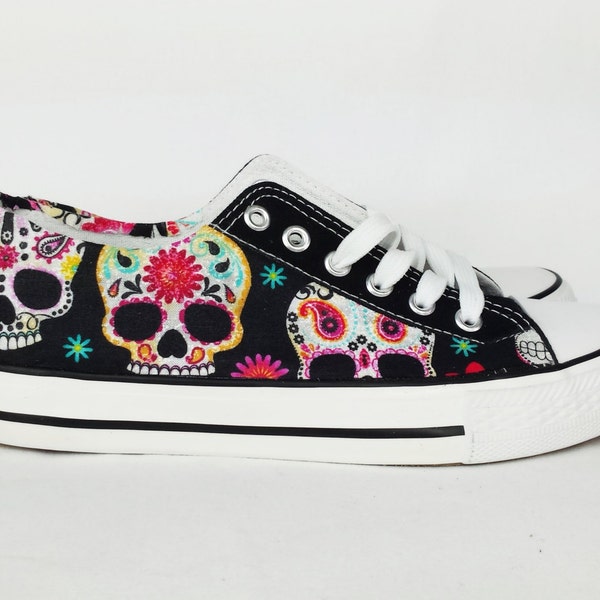Sugar Skull Converse - Etsy