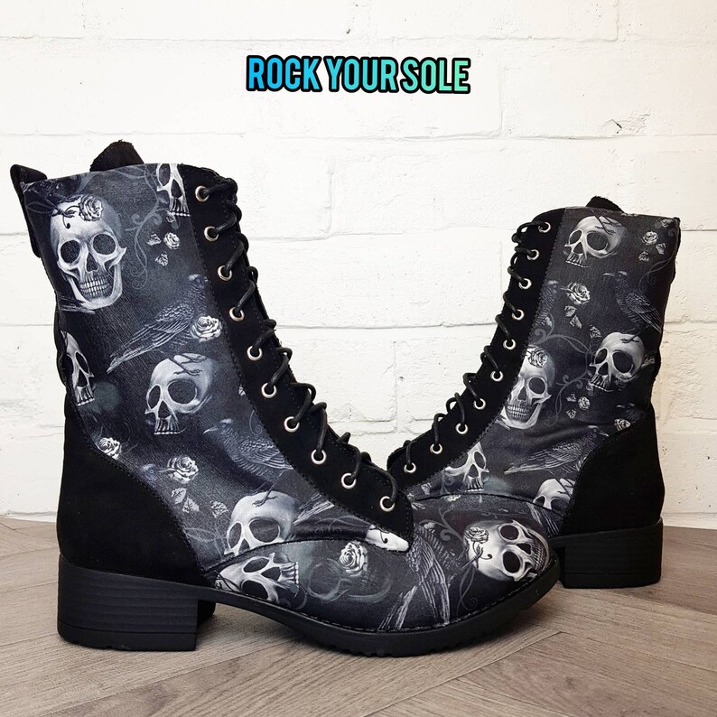 Crow Boots Nevermore Goth Shoes Alternative Women Shoes | Etsy UK