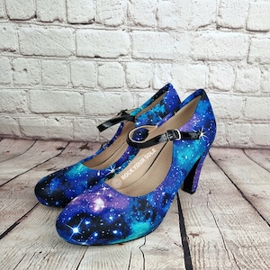 Galaxy Shoes, Space Heels, Custom Shoe, Nebula, Geek, Something Blue ...