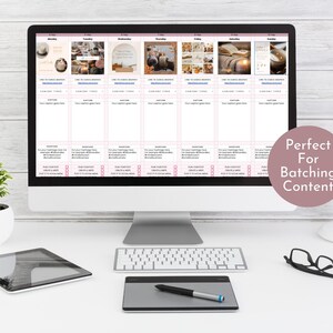 Social Media Content Planner, Content Calendar Template, Editable Google Sheets Spreadsheet for ...