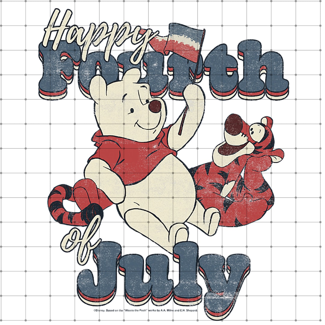 Winnie the Pooh Happy 4th of July Pooh and Tigger - Etsy