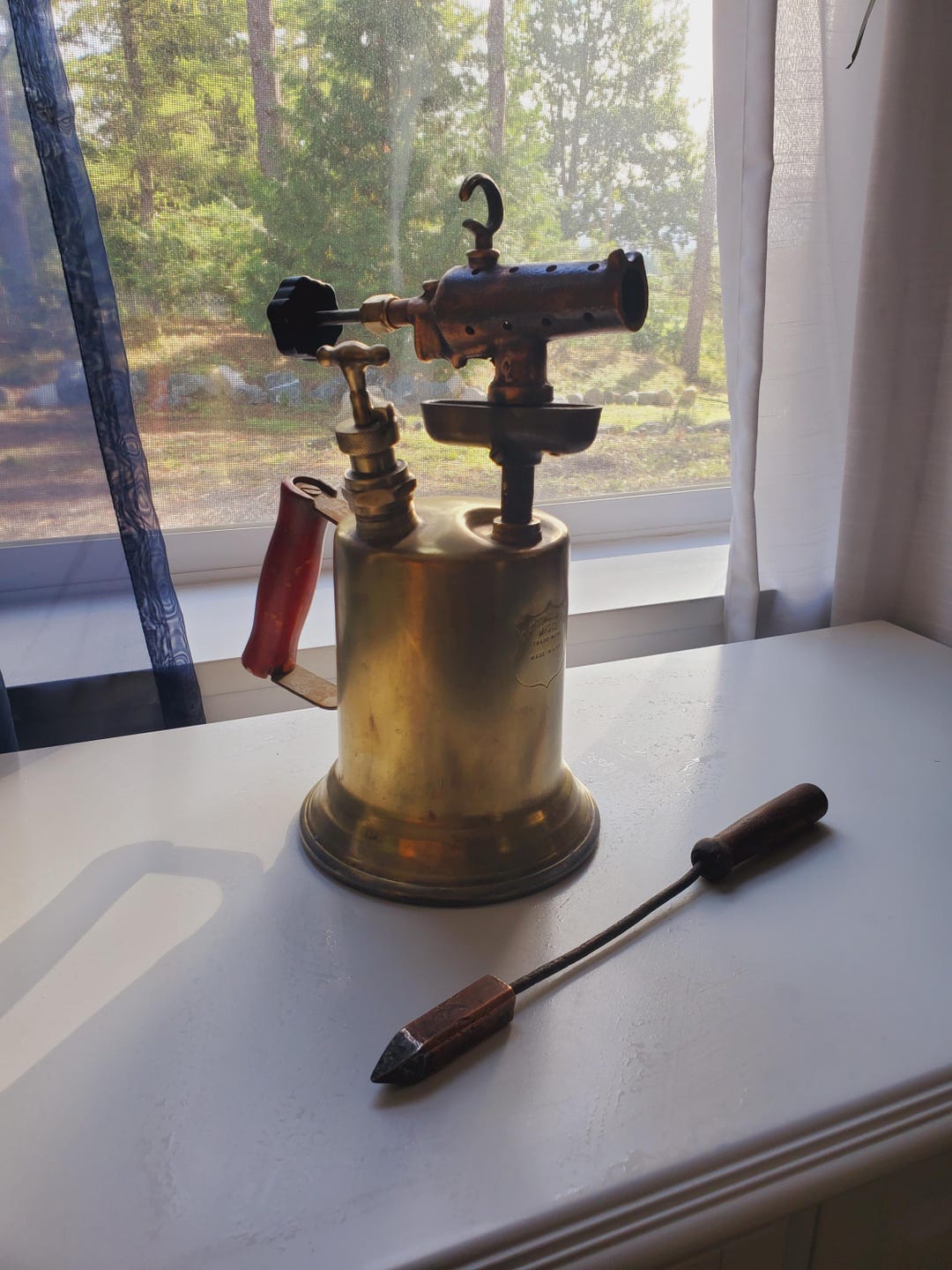 Antique Clayton & Lambert Mfg Co Cast Iron Brass Blow Torch Soldering ...