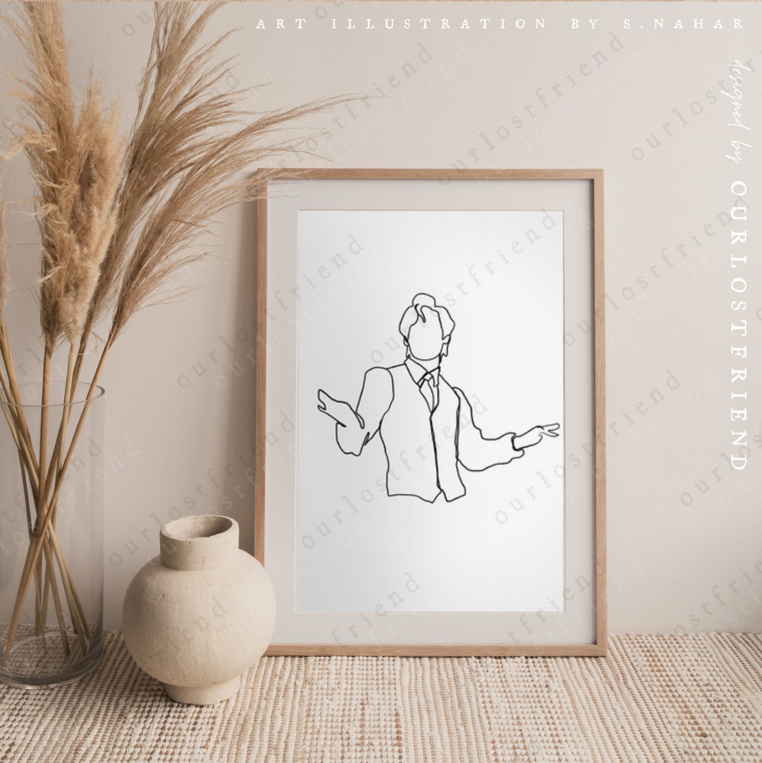 BTS V Dynamite Outline Simple Wall Print Photo Digital Art BTS Kpop 방탄 ...