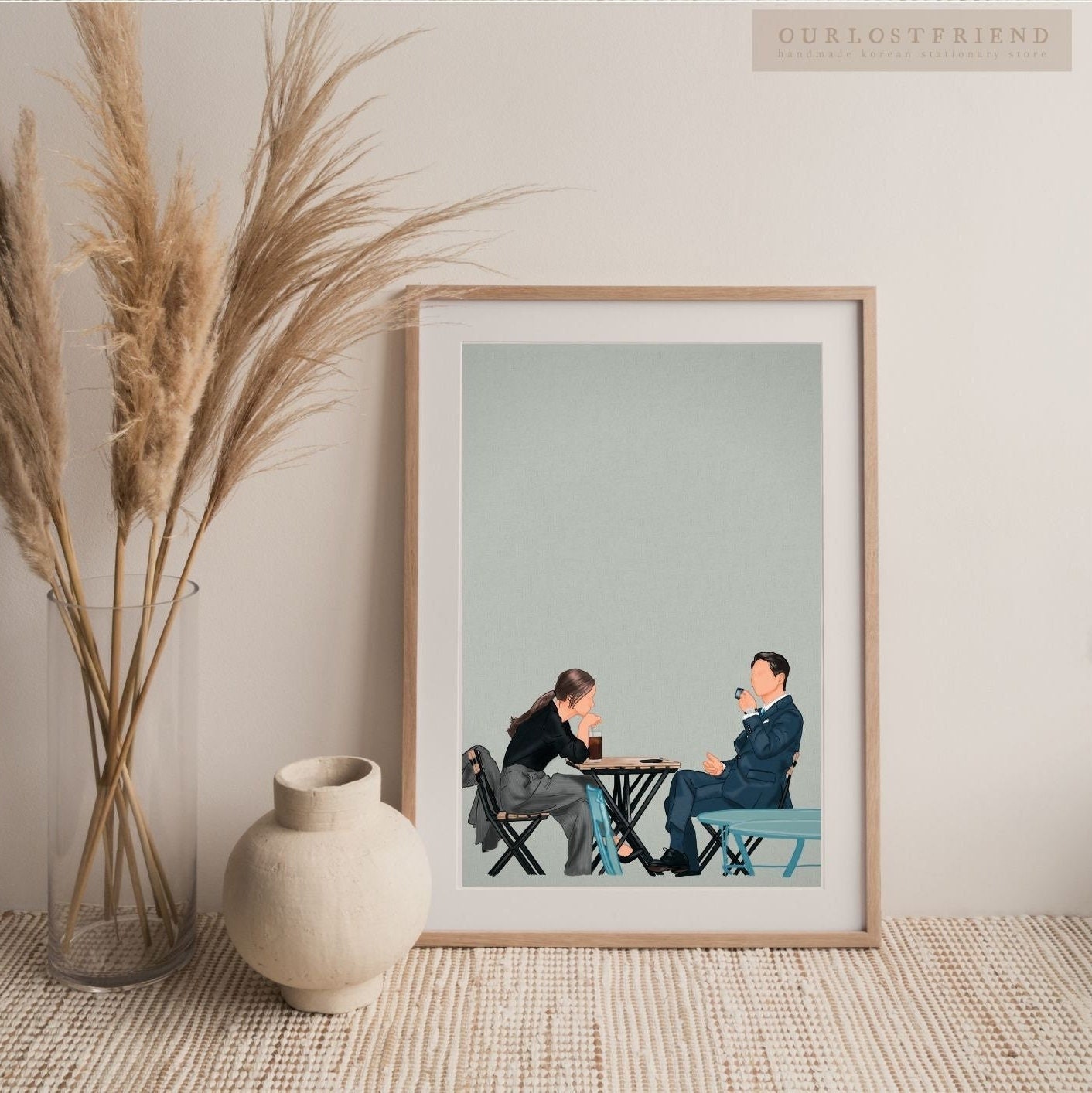 Vincenzo Coffee Date Kdrama Art Print ~ Korean Drama 빈센조 Song Joongki ...