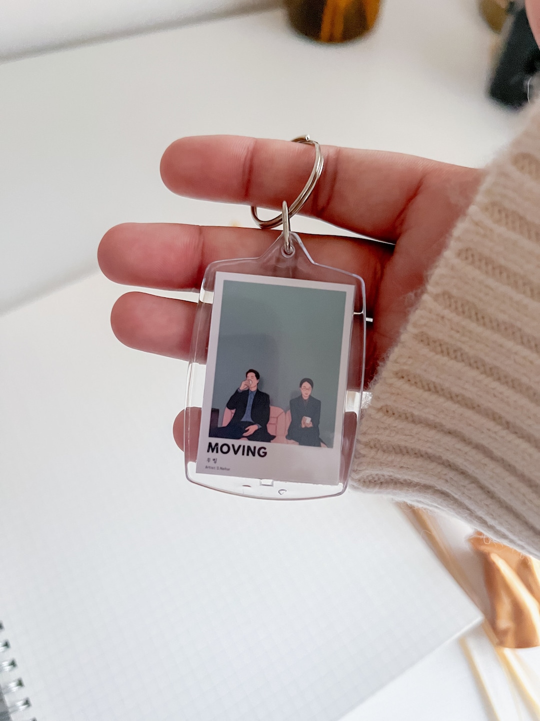 Moving Keychain Kdrama Korean Fanart Art Acrylic - Etsy