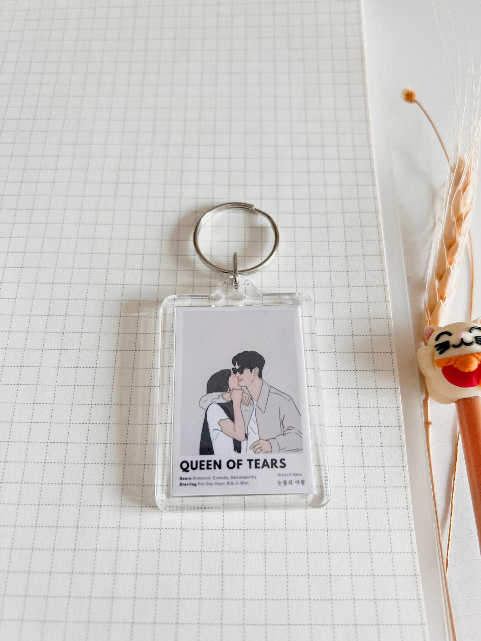 Queen of Tears Keychain - Kdrama Korean Fanart Art Acrylic [vacation ...