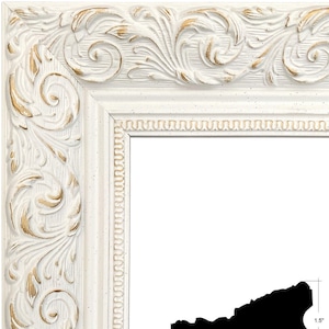 West Frames Bella French Ornate Embossed Antique White Wood Wall ...